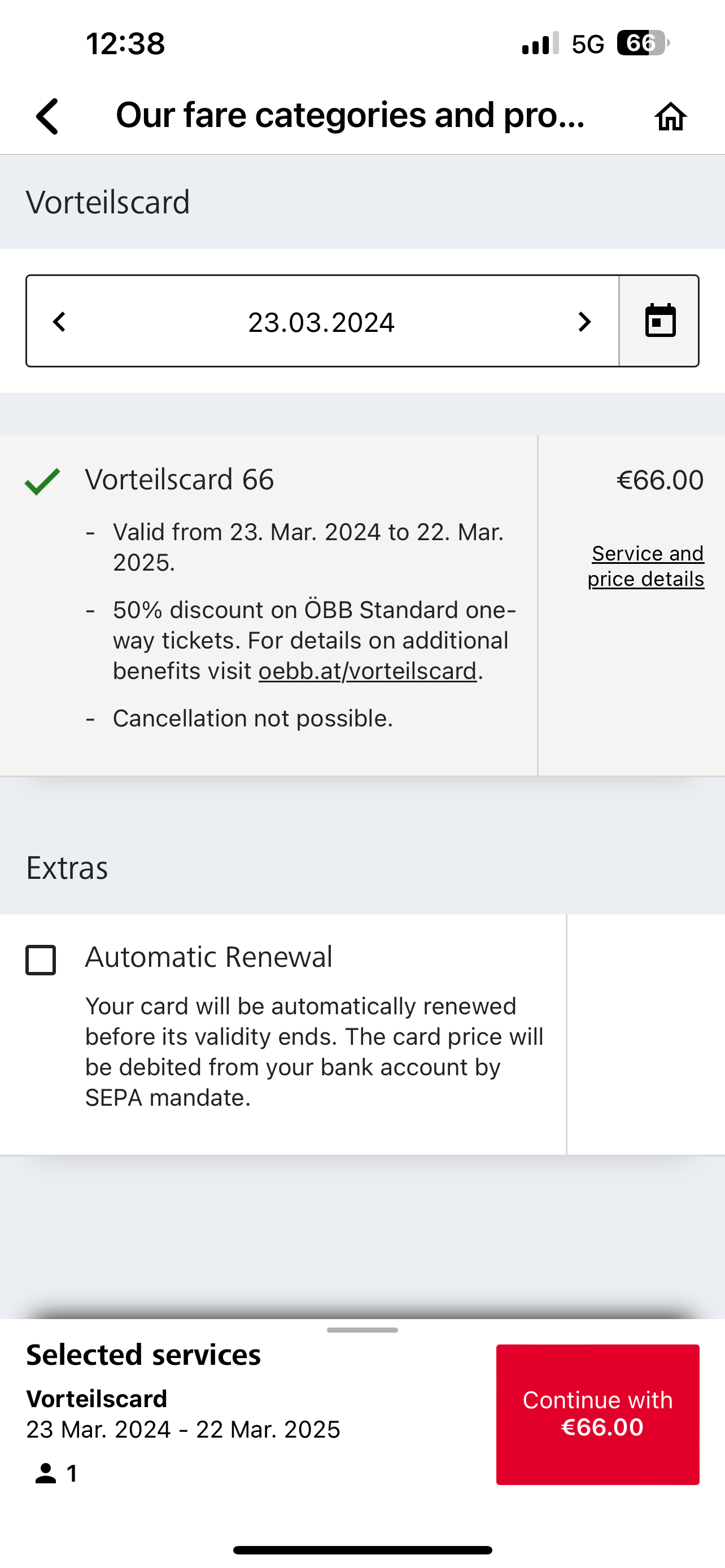 Vienna - Zurich by Nightjet train and OBB 50% discount card