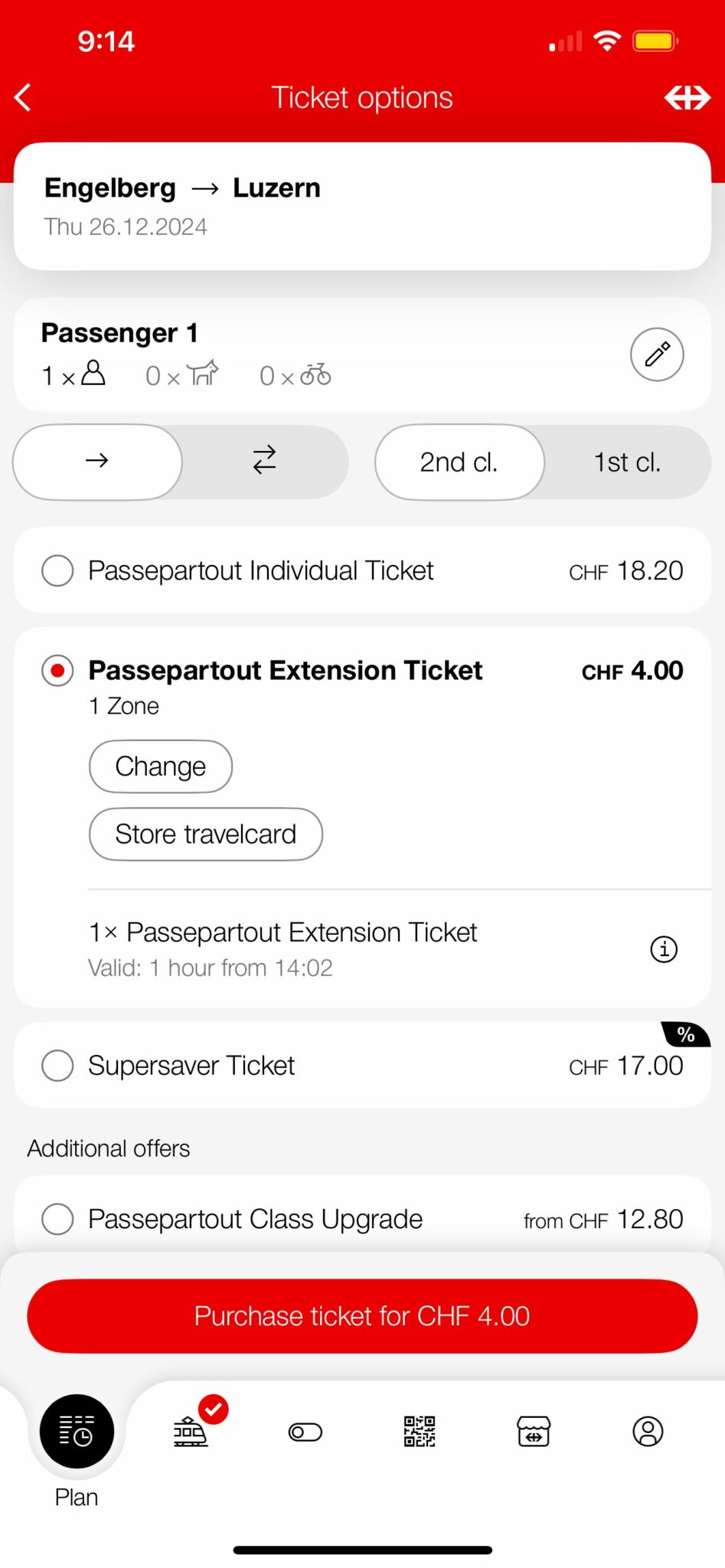 Visiting Titlis with a Lucerne visitor card and Passepartout?